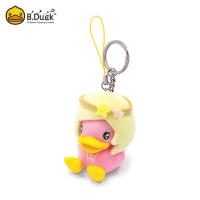 China B Duck PVC Key Chain Toy , Custom Printed Plastic Key Tags  4.5×5×4.5cm Size for sale