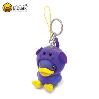 China B Duck PVC Key Chain Toy , Custom Printed Plastic Key Tags  4.5×5×4.5cm Size for sale