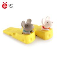 China Non Phthalate Pvc Animal Shaped Door Stops , Mouse Door Wedge For Kids ODM for sale