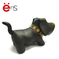 China Black Dog Plastic Piggy Bank Toy Non Phthalate Pvc ABS Pu Material for sale