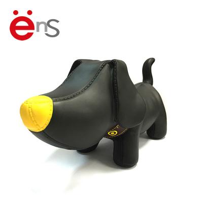 China Black Dog Plastic Piggy Bank Toy Non Phthalate Pvc ABS Pu Material for sale