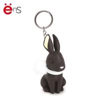 China OEM ODM Promotional Plastic Keychain , Rabbit Key Ring Eco Friendly Material for sale