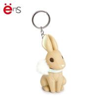 China OEM ODM Promotional Plastic Keychain , Rabbit Key Ring Eco Friendly Material for sale