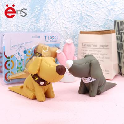 China Plastic PVC Door Stopper Dog Shaped 14×6.5×10cm Size ABS PU Material for sale