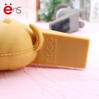 China Plastic PVC Door Stopper Dog Shaped 14×6.5×10cm Size ABS PU Material for sale
