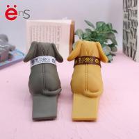 China Plastic PVC Door Stopper Dog Shaped 14×6.5×10cm Size ABS PU Material for sale