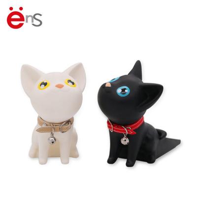 China Hard PVC cat shaped door stop , cute door wedge OEM for Gift for sale