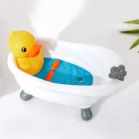 China Bathtub Shape PVC Plastic Toys Soap Dish OEM Non Phthalate Pvc Material for sale