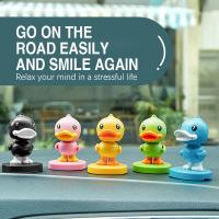 China Kawaii Duck Bobblehead For Car 4.7×5.3×7.7 cm Size PVC metal Material for sale