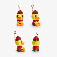China Cartoon Cotton Plush Toys , Duck Plush Doll Keyring pvc polyester Material for sale