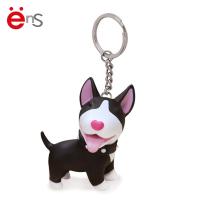 China Ens Dog Shaped 3D PVC Keychain Plastic non phthalate Material for sale