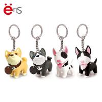 China Ens Dog Shaped 3D PVC Keychain Plastic non phthalate Material for sale