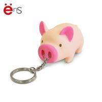 China Pig Shaped Promotional Plastic Keychain 3D For Gift Non Phthalate Pvc Material for sale