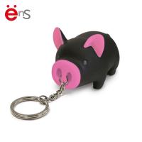 China Pig Shaped Promotional Plastic Keychain 3D For Gift Non Phthalate Pvc Material for sale