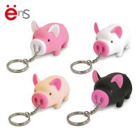 China Pig Shaped Promotional Plastic Keychain 3D For Gift Non Phthalate Pvc Material for sale
