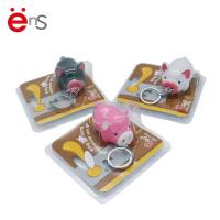 China Pig Shaped Promotional Plastic Keychain 3D For Gift Non Phthalate Pvc Material for sale