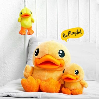 China B. Duck 3D Plush Toys , yellow duck soft toy 38cm 21cm 17cm height for sale