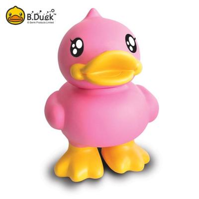 China 16 Cm Height B Duck Money Box , Colorful PVC Piggy Bank Duck Shaped for sale