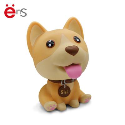 China Cute bobble head toys for car dashboard Puppy Shaped Plastic PVC Material for sale