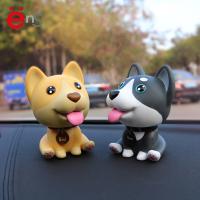 China Cute bobble head toys for car dashboard Puppy Shaped Plastic PVC Material for sale