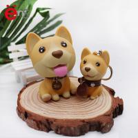 China Cute bobble head toys for car dashboard Puppy Shaped Plastic PVC Material for sale
