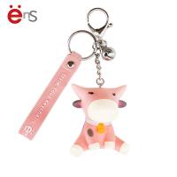 China Decorative Cute Animal Keychains non phthalate pvc Material ISO BSCI approved for sale