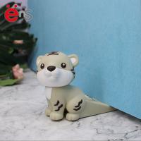 China ENS Cute Animal Door Stops Tiger Shape OEM ODM Eco PVC Material for sale