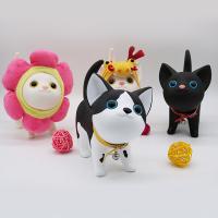 China Unbreakable Cat Box Money Bank Vinyl PVC Material  Black White color for sale