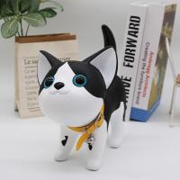 China Unbreakable Cat Box Money Bank Vinyl PVC Material  Black White color for sale