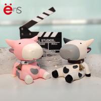 China 3D Vinyl Plastic Piggy Bank Toy Cow Shape For Kids 15×14.5×16cm Size for sale
