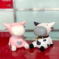 China 3D Vinyl Plastic Piggy Bank Toy Cow Shape For Kids 15×14.5×16cm Size for sale