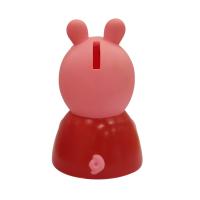 China PVC Animal Pig Coin Bank , 6.2 inch ×4 inch Plastic Piggy Bank for Saving Money for sale
