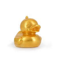 China Gold Silver PVC Plastic Toys Electroplated Duck 3D Cartoon Figure for sale