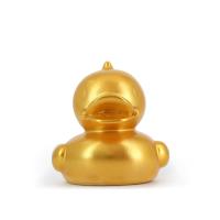 China Gold Silver PVC Plastic Toys Electroplated Duck 3D Cartoon Figure for sale
