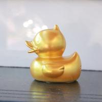China Gold Silver PVC Plastic Toys Electroplated Duck 3D Cartoon Figure for sale