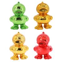 China OEM Fashion PVC Duck Toys Cartoon Character Gift Electroplated Duck for sale
