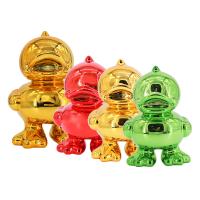 China OEM Fashion PVC Duck Toys Cartoon Character Gift Electroplated Duck for sale