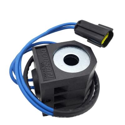 China JUYULONG Is Suitable for Doosan Daewoo 55 150 215 225 300-7 Pilot Safety Lock Solenoid Valve Coil Construction Machinery Parts for sale