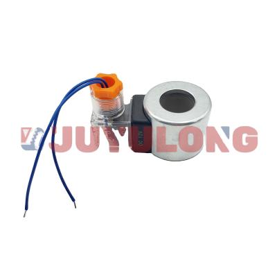 China JUYULONG 12V Hydraulic Solenoid Valve Coil for Sany SY75 SY135 SY215 SY315 Excavator Construction Machinery Parts for sale