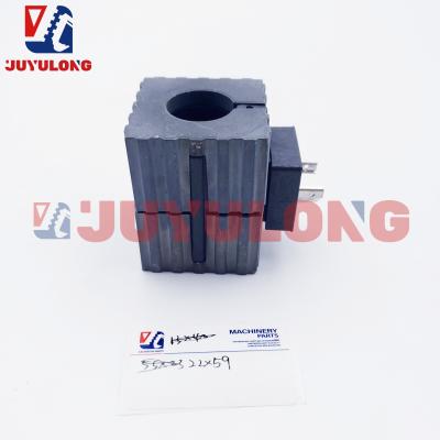 China JUYULONG High Quality Pilot Safety Lock Solenoid Valve Coil for Sany  SY55 75 95 135 215 225 235-8 Construction Machinery Parts for sale