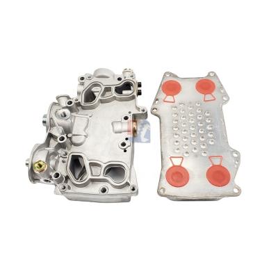 China JUYULONG High Quality Excavator Parts for  EC140B 210B D6D D6E D4D Engine Oil Cooler Assembly Construction Machinery Parts for sale