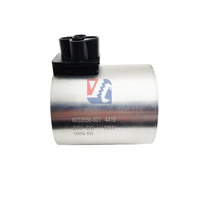 China JUYULONG High Quality Excavator Solenoid Valve Coil 6033556-001 38W 24V Construction Machinery Parts for sale