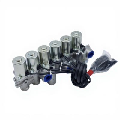 China JUYULONG Pilot Safety Lock Rotary Solenoid Valve Group for Komatsu PC130 200 240 300-6-8 Excavator Construction Machinery Parts for sale