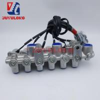 China JUYULONG Pilot Safety Lock Rotary Solenoid Valve Group for Komatsu PC130 200 240 300-6-8 Excavator Construction Machinery Parts for sale