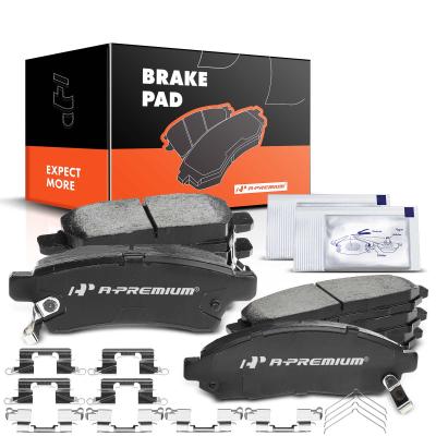 China 8pcs Front & Rear Ceramic Brake Pads with Sensor for Nissan Frontier 05-19 Xterra Suzuki Equator for sale