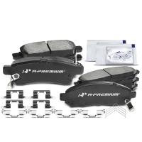 China 8pcs Front & Rear Ceramic Brake Pads with Sensor for Nissan Frontier 05-19 Xterra Suzuki Equator for sale