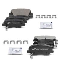 China 8pcs Front & Rear Ceramic Brake Pads with Sensor for Hyundai Accent Kia Rio 2012 2013-2017 1.6L for sale