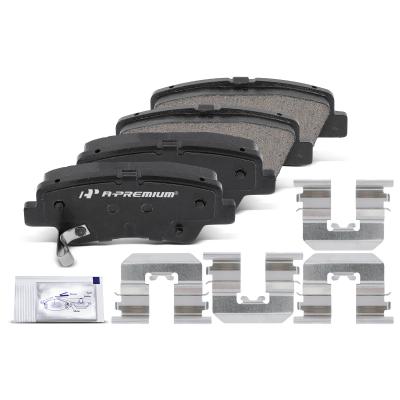 China 4pcs Rear Driver & Passenger Ceramic Brake Pads with Sensor for Hyundai Accent 2012-2017 Elantra Kia Soul Forte Rio for sale