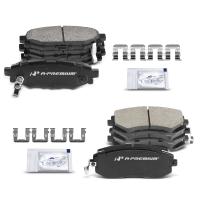 China 8pcs Front & Rear Ceramic Brake Pads with Sensor for Subaru Forester 09-13 Impreza Legacy Outback for sale