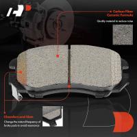 China 4pcs Front Driver & Passenger Ceramic Brake Pads with Sensor for Hyundai Sonata 2003-2010 Elantra Tucson Kia Optima for sale